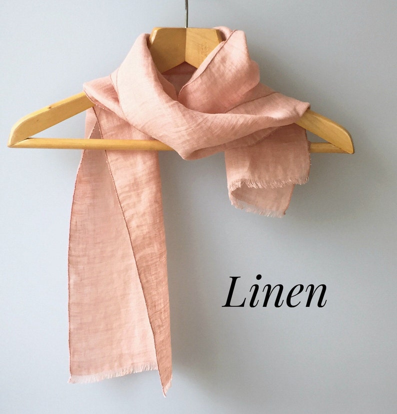 Small Lightweight Linen Scarf Natural Scarves - Etsy