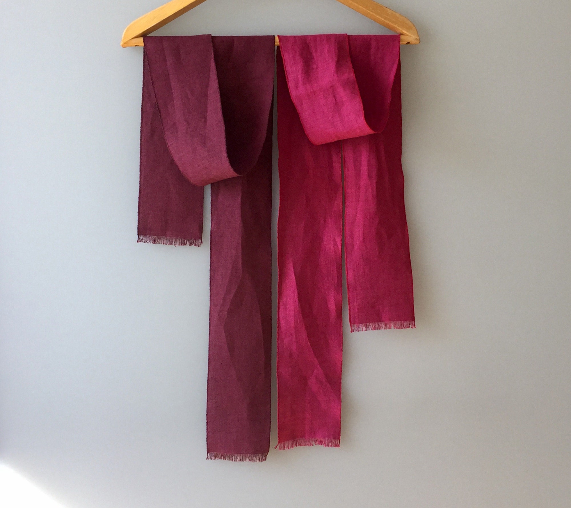 Skinny Linen Scarf Men's Thin Small Linen Neck Scarf - Etsy