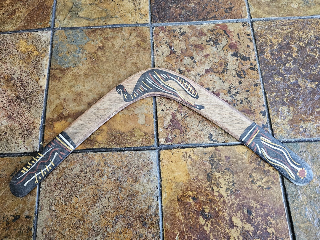 Vintage Aboriginal Boomerang by Joseph Ian Skeen - Etsy