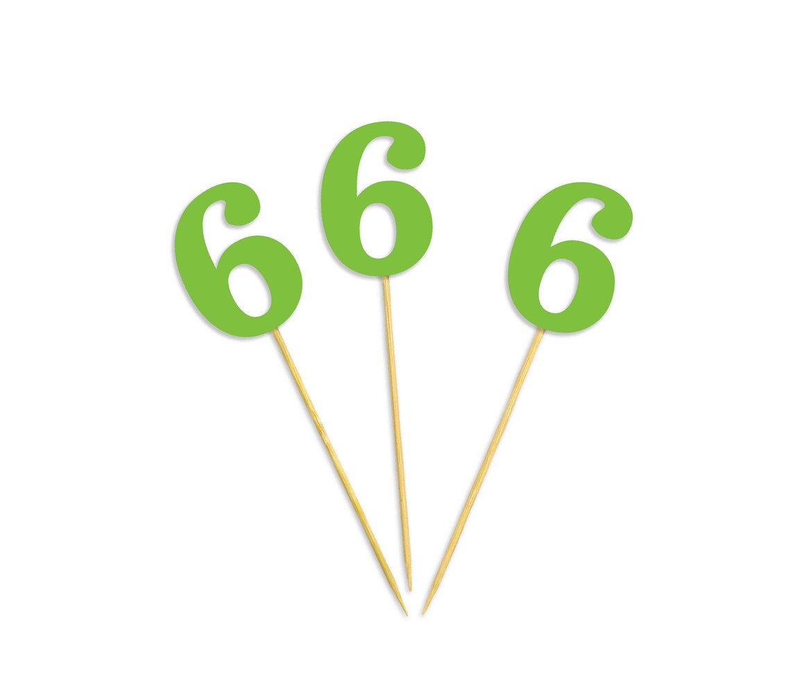 Dessert Decorations Party Favor Gifts Number 6 Birthday Year | Etsy