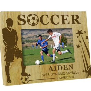 Custom Soccer Picture Frame Wooden Personalized Frame Rustic | Etsy
