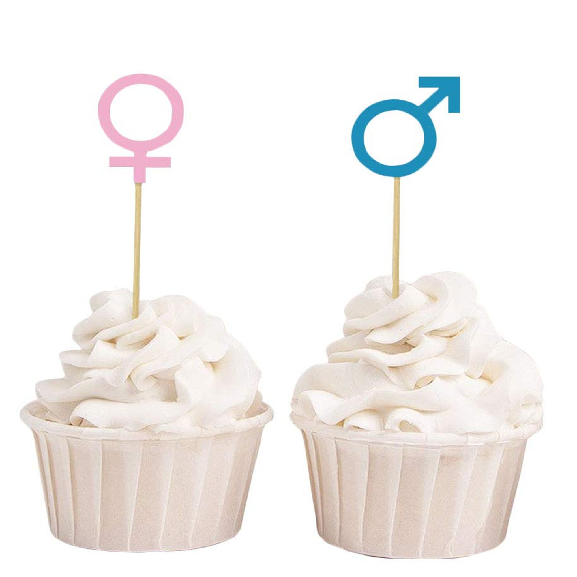Baby Gender Reveal Cupcake Toppers Boy mars or Girl venus | Etsy Canada