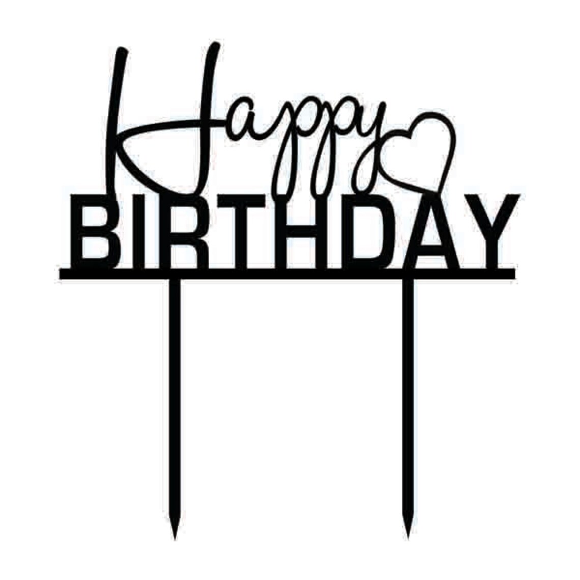 Happy Birthday Cake Topper Personalized Cake Topper Mirror Etsy