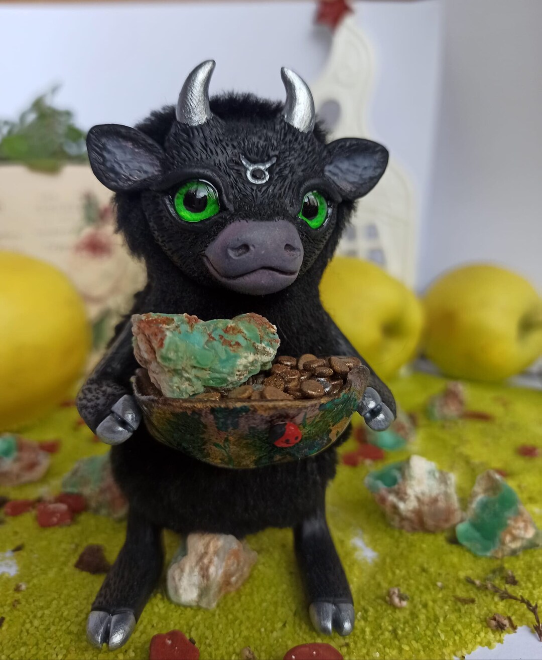 Taurus Handmade. Art Doll. Designer Toys. Fantasy Creature. Gift Zodiac ...
