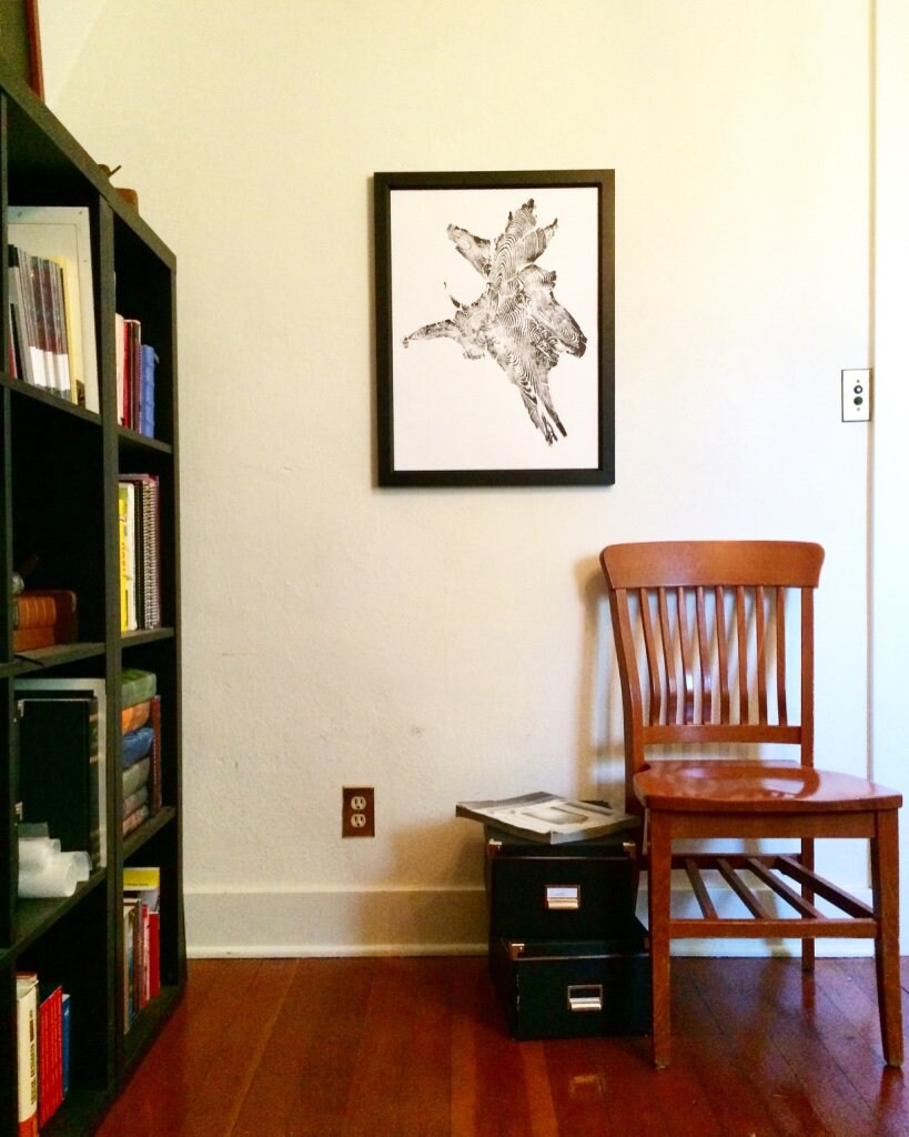 Idaho Tree Print Tree Ring Print Made From Tree Roots. Hand - Etsy