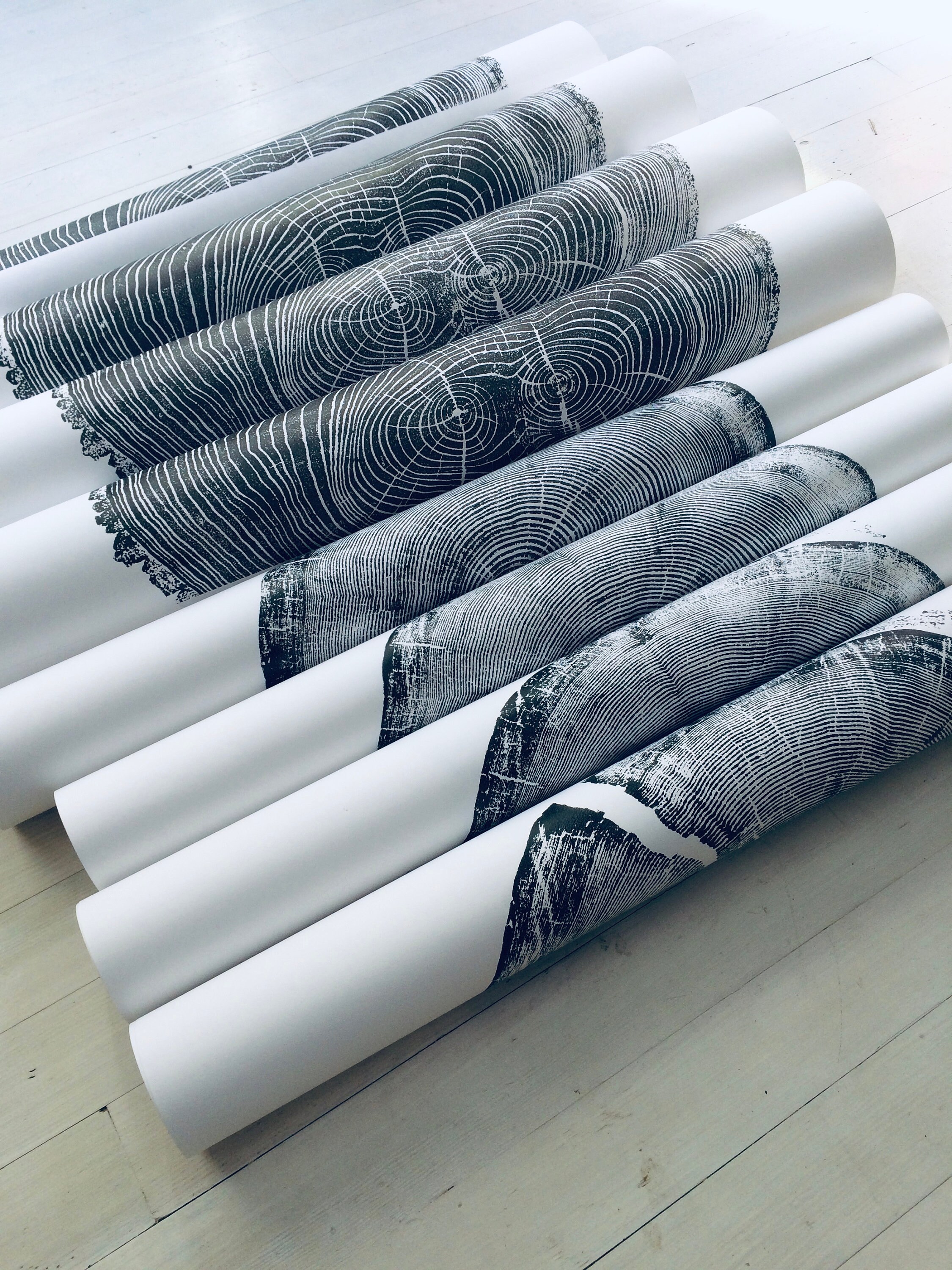 Ash Tree Stump Art. Original Woodblock Print Made From an Ash - Etsy