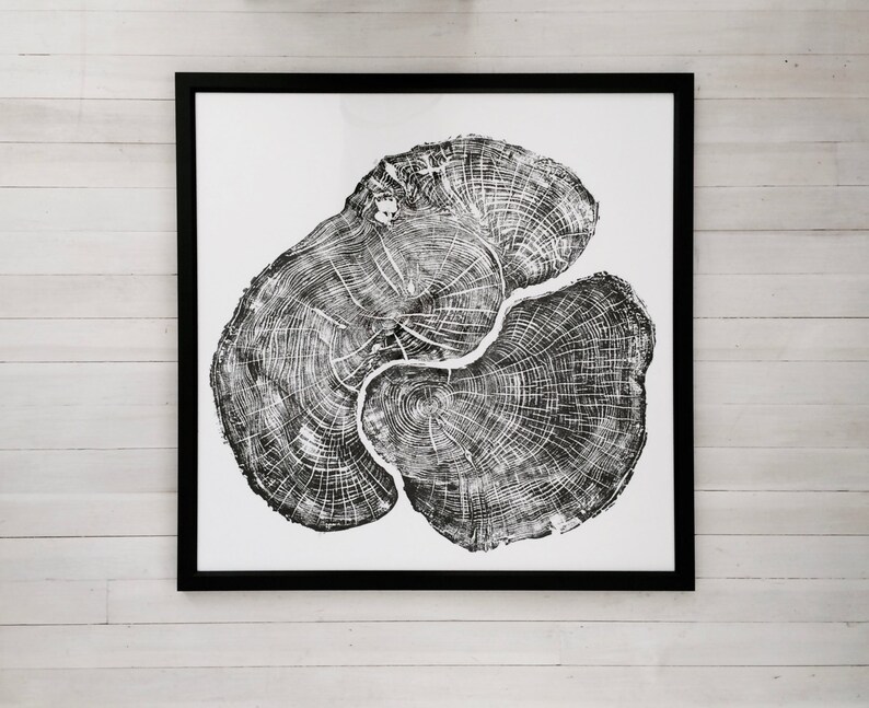Real Maple Tree Ring Art Print Oversized wall art handmade | Etsy