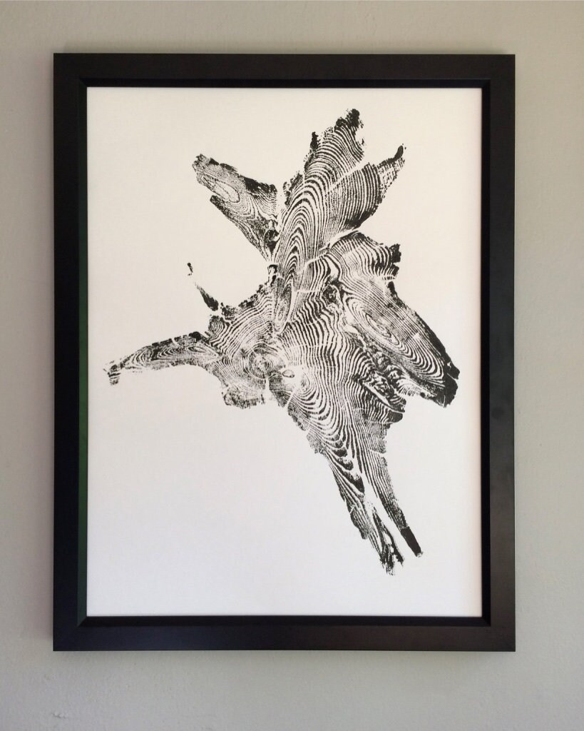 Idaho Tree Print Tree Ring Print Made From Tree Roots. Hand - Etsy