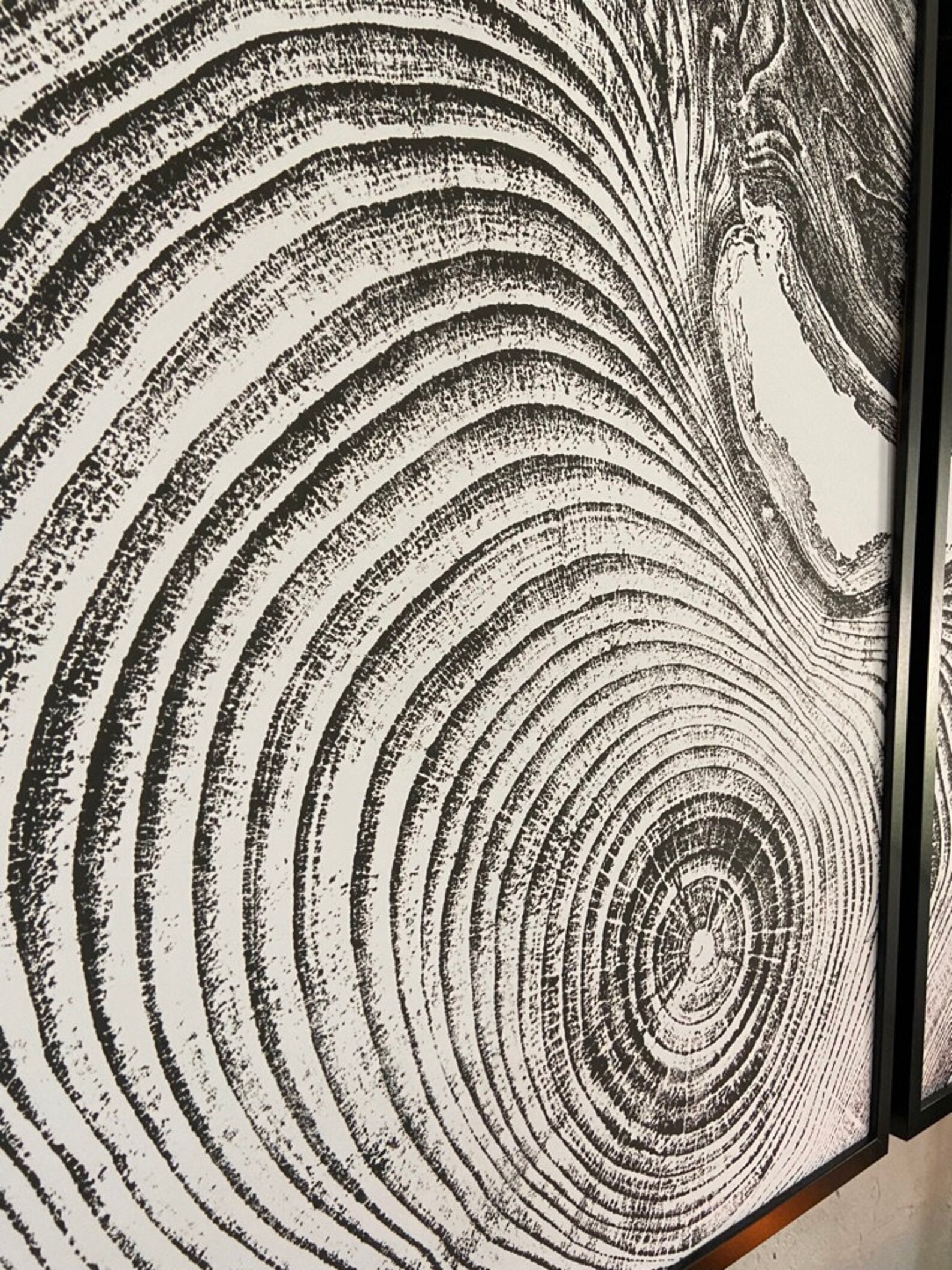 Woodcut Print Pine From Los Angeles Tree Ring Pattern - Etsy