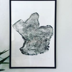 Tree Stump Print, Original Woodcut Prints, Set of Three 24x36 Inch ...