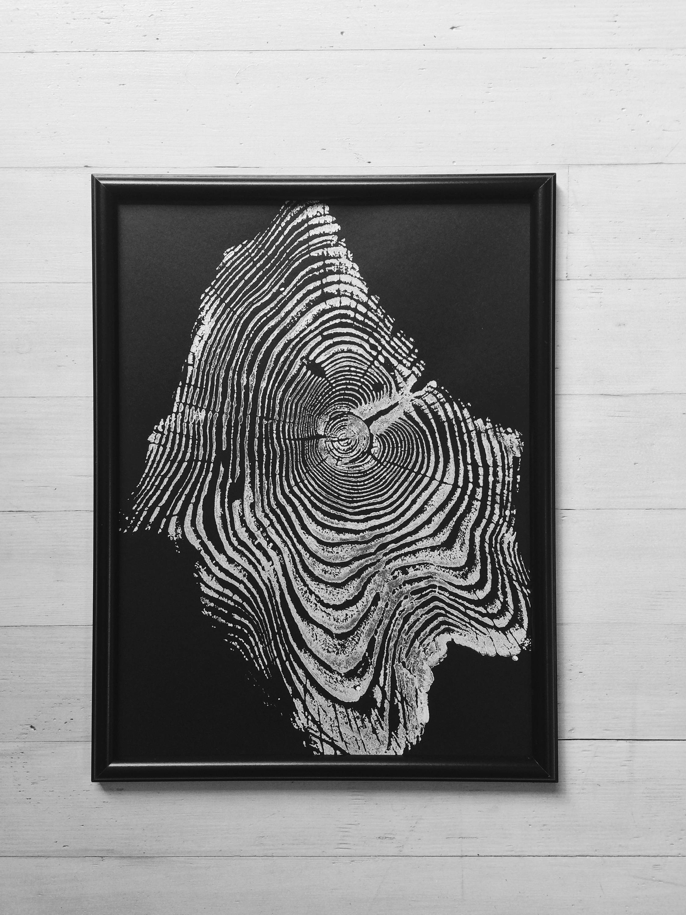 Black Paper Tree Ring Prints Tree Stump Art Tree Stump - Etsy