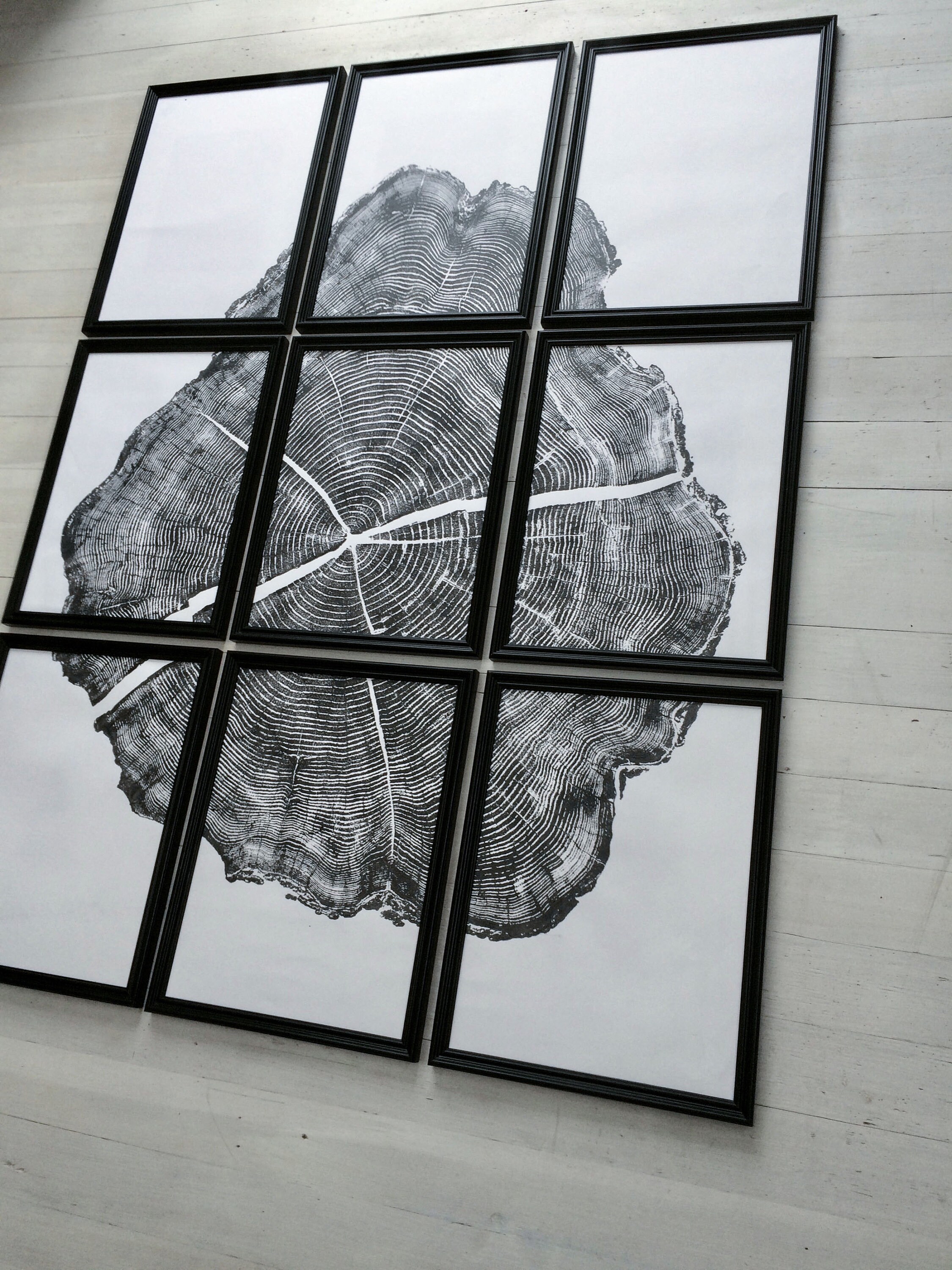 Set of 9 Long Prints Handmade Log Rings Tree Ring Art - Etsy