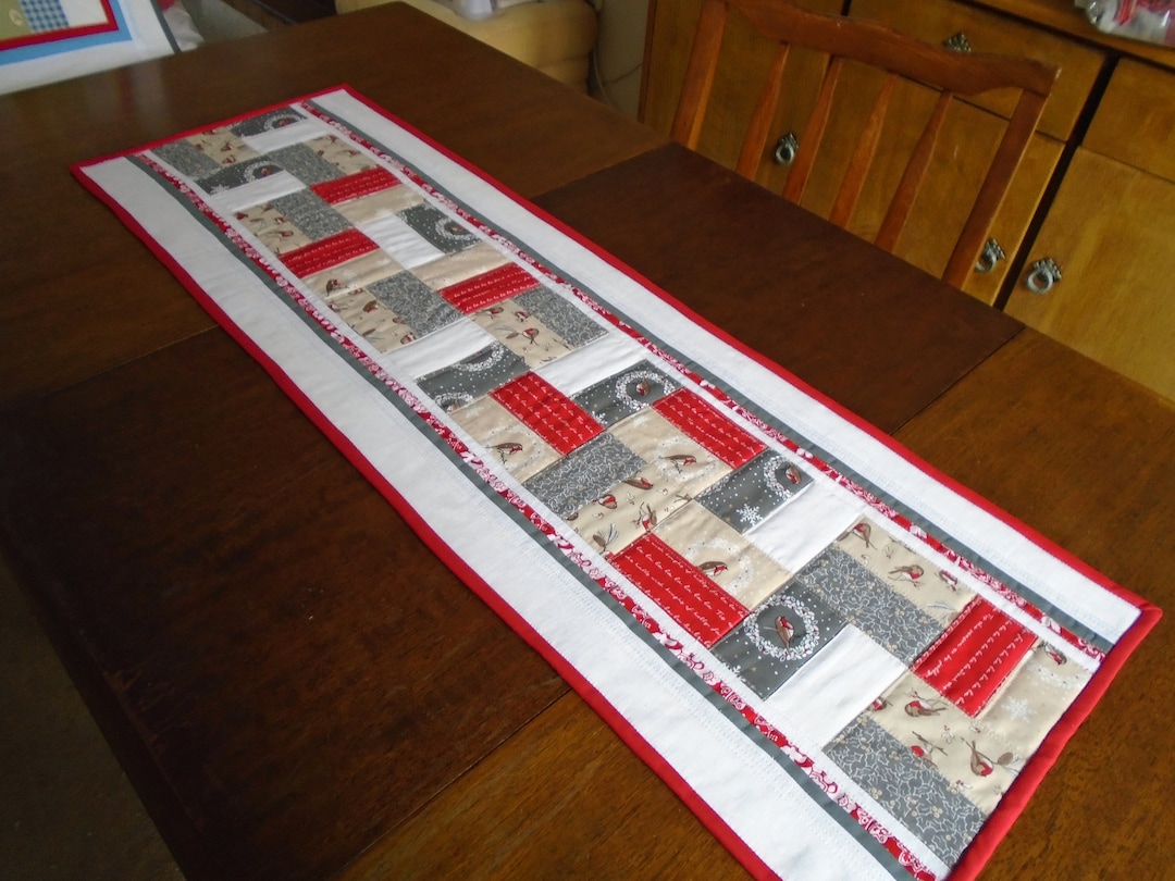 Christmas Quilted Table Runner, Quilted Table Runner, Christmas Quilted ...