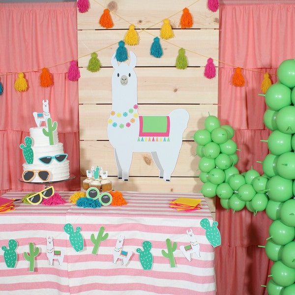 Llama and Cactus Cake Topper - Etsy