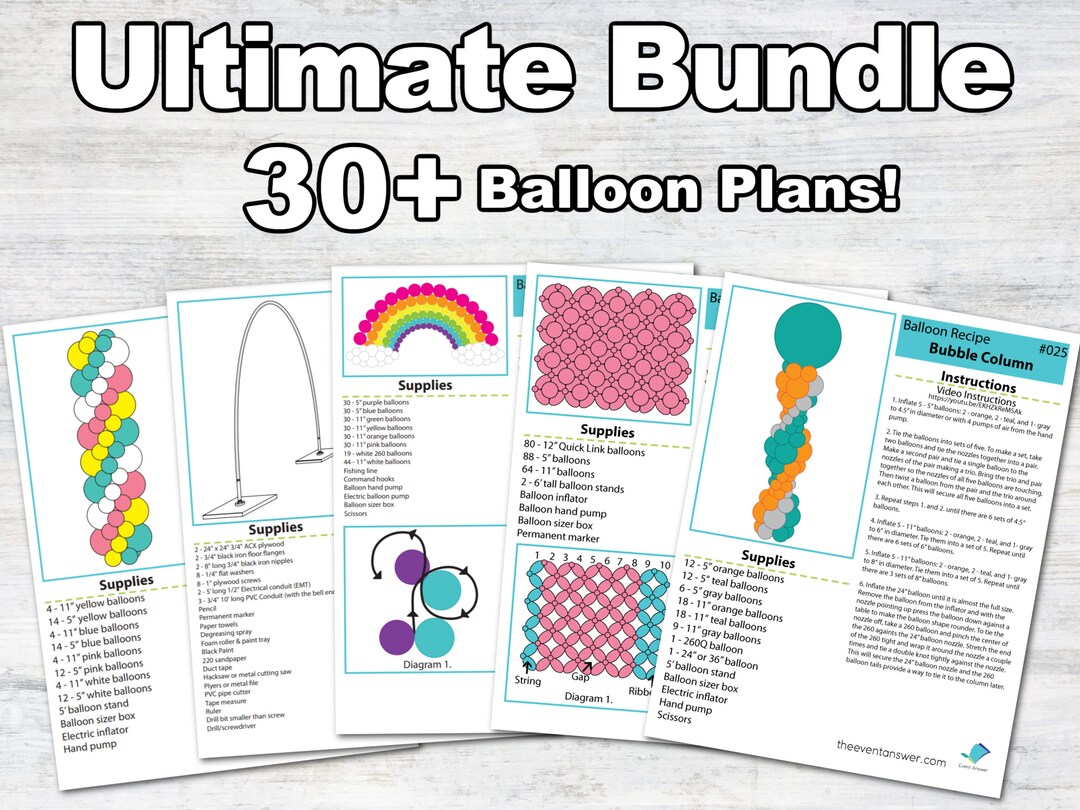 Balloon Pro Bundle Plans and Tutorials to Help You Make More - Etsy