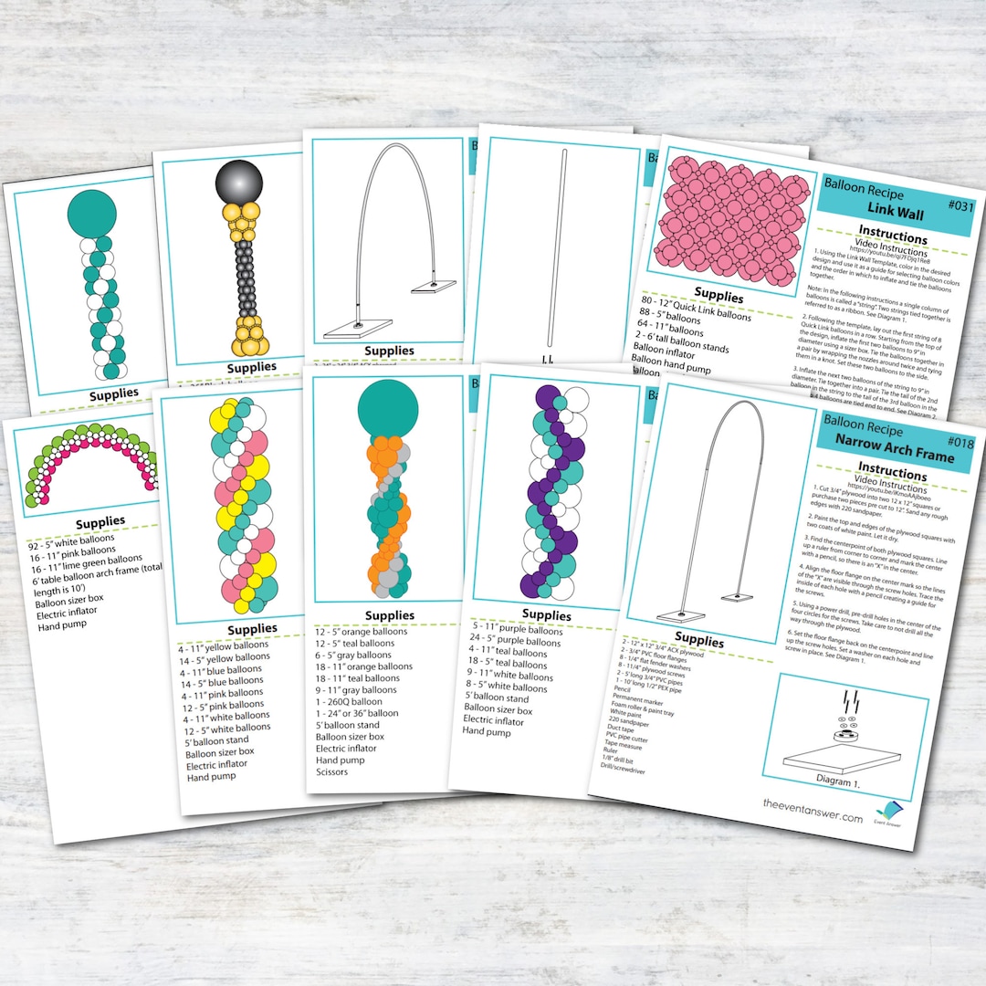 Balloon Starter Bundle - 10 Plans Everyone Needs - Digital Balloon ...