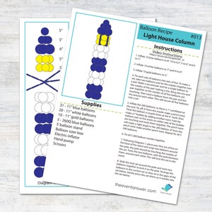 Balloon Lighthouse Tutorial and Plans | Digital Balloon Recipe - Etsy