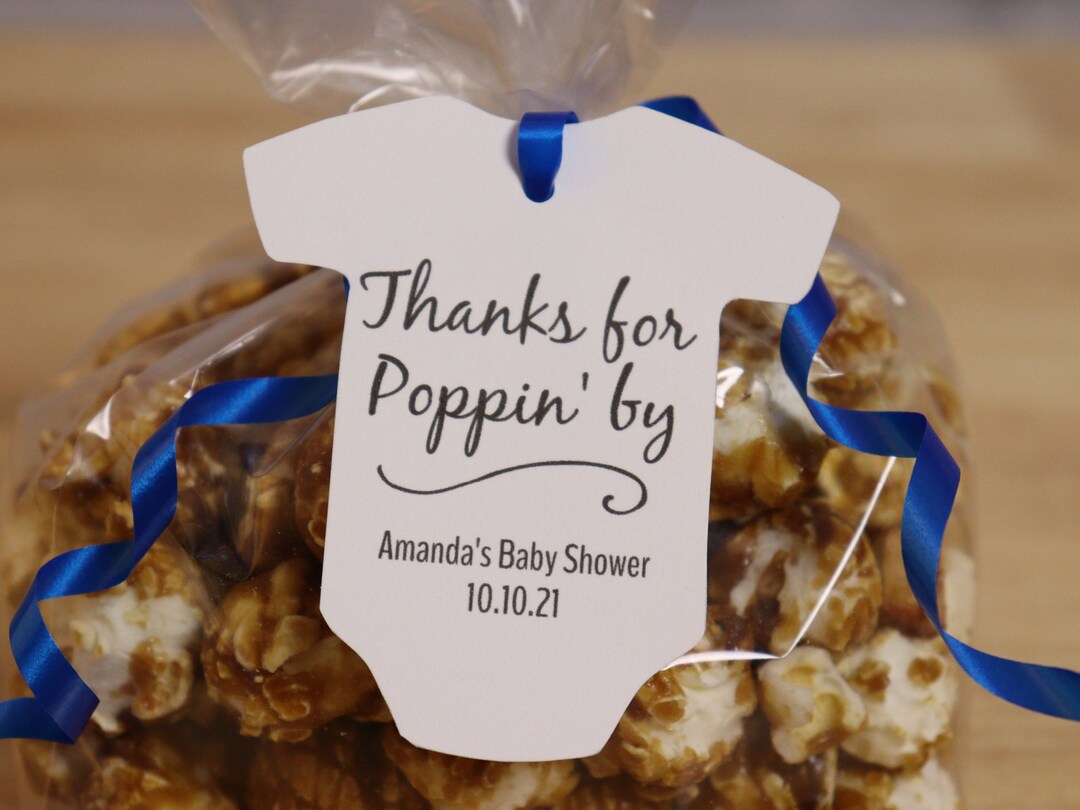 Thanks for Poppin' by Baby Shower Favor Tags Editable Digital Download ...