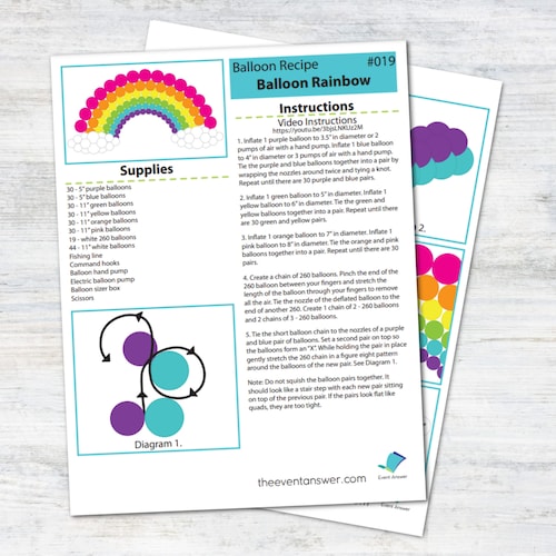 Balloon Link Wall Tutorial Template and Plans Digital - Etsy