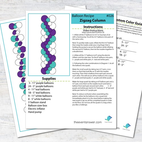 Narrow Balloon Column Tutorial and Plans Digital Balloon - Etsy