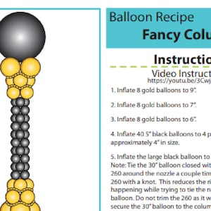 Roman Balloon Column Tutorial and Plans | Digital Balloon Recipe - Etsy