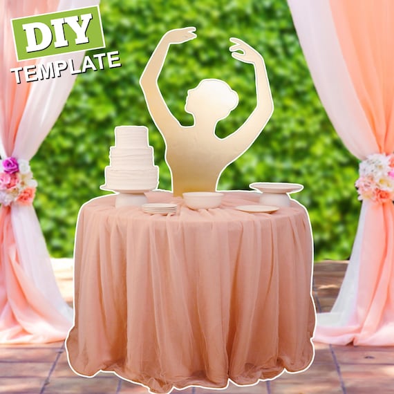 Ballerina Party Table Centerpiece Template & Instructions - Etsy