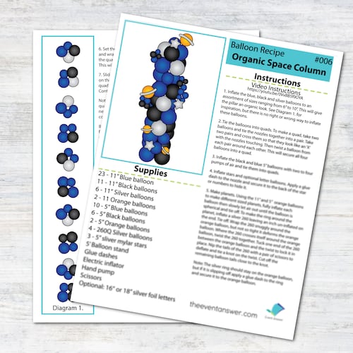 Balloon Link Wall Tutorial Template and Plans Digital - Etsy