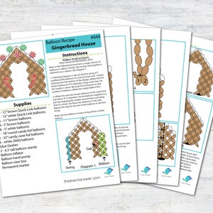 Gingerbread House Balloon Link Tutorial and Plans | Digital Balloon ...