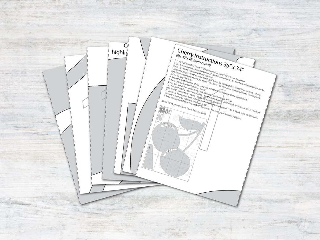 Freestanding Cherry Template and Tutorial | Digital Plans - Etsy