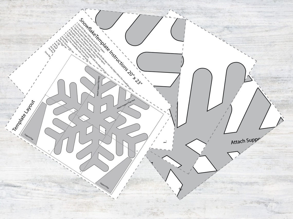 Freestanding Snowflake Template | Digital Template - Etsy