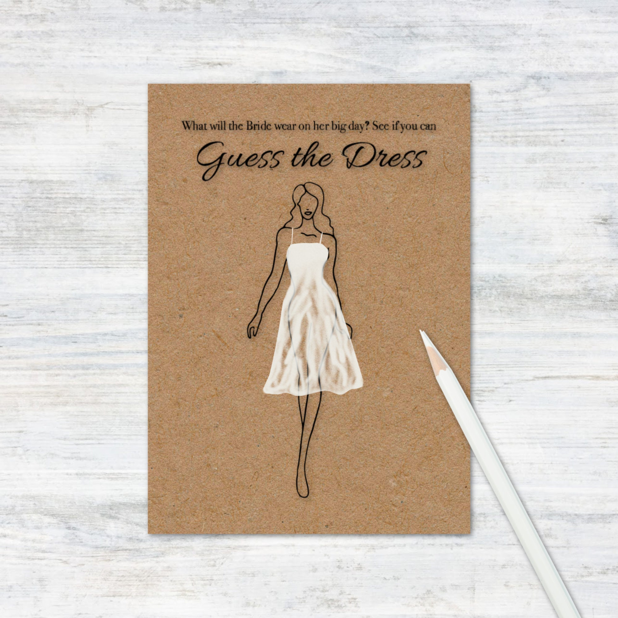 Guess The Dress Bridal Shower Game Printable Instant Download Etsy Canada