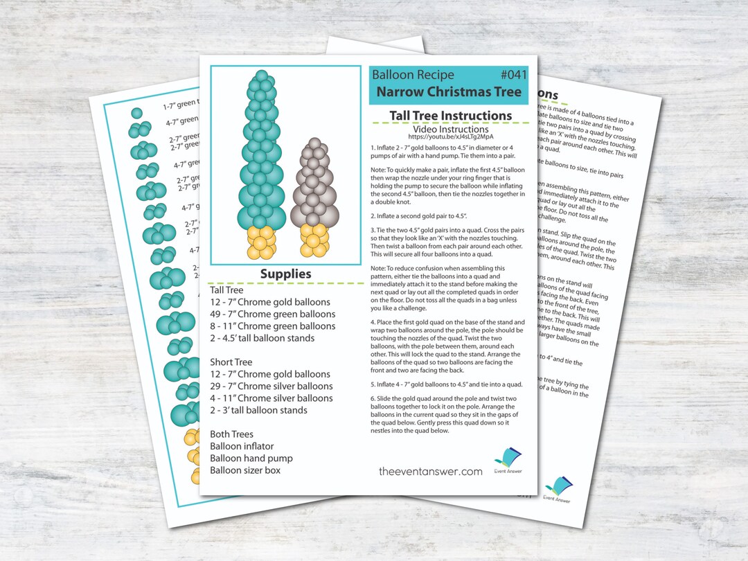 Narrow Balloon Christmas Tree Tutorial and Plans | Digital Balloon ...