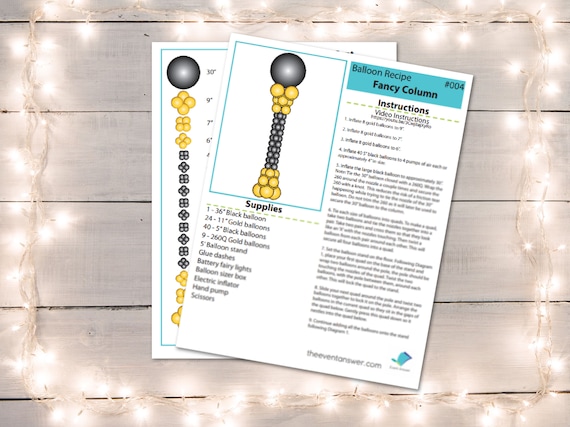 Roman Balloon Column Tutorial and Plans Digital Balloon - Etsy