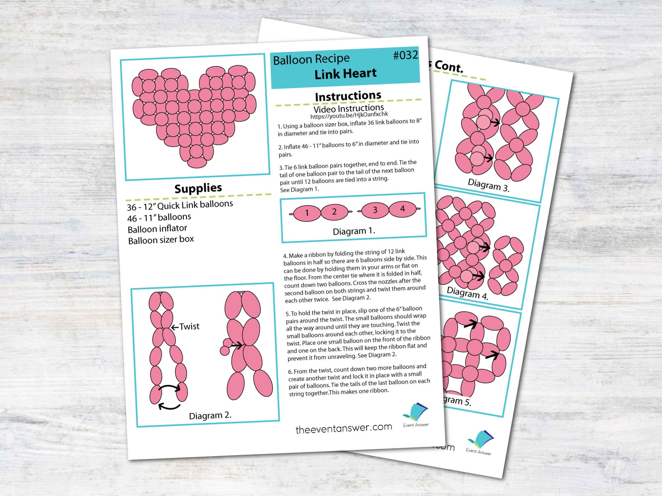 Balloon Heart Backdrop Tutorial and Plans | Digital Balloon Recipe - Etsy