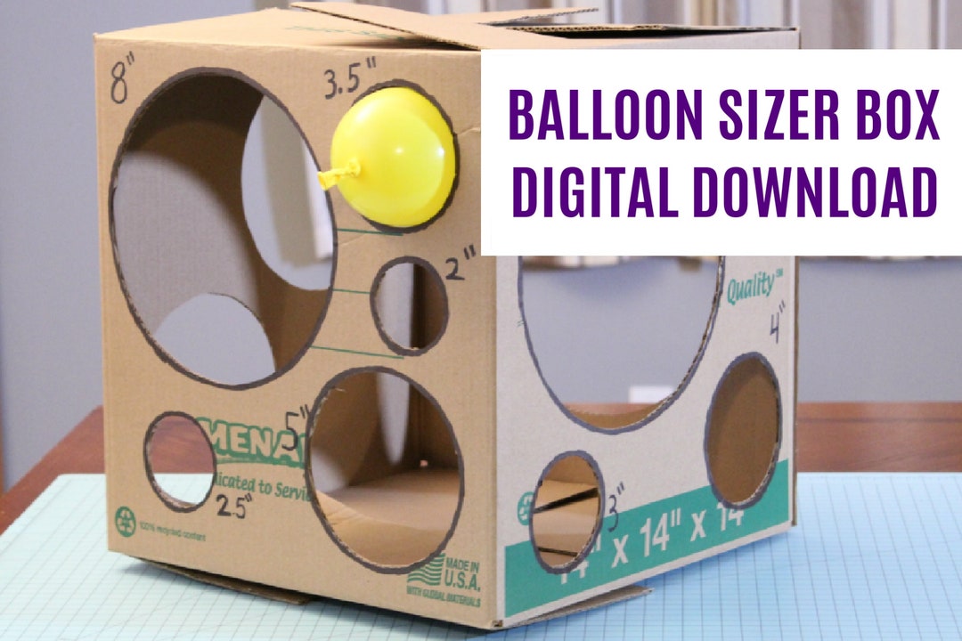 DIY Balloon Sizer Box Template and Instructions | Digital Plans (PDF) - Etsy