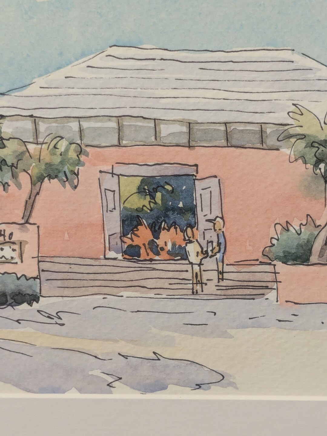 Johann Fust Library, Boca Grande Florida, Watercolor by Gail Cleveland ...