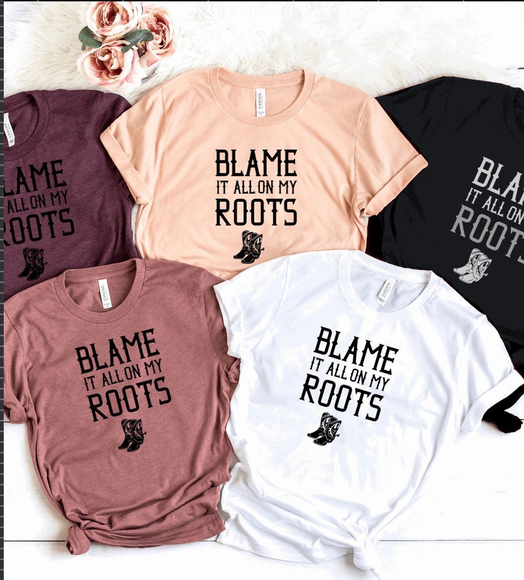 Blame It on My Roots| Western Shirt|western T-shirt| Women’s Western T ...