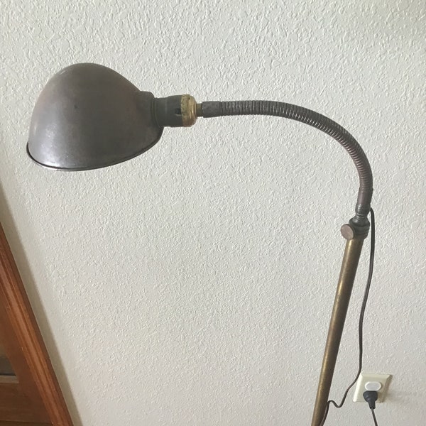 Antique Gooseneck Floor Lamp - Etsy