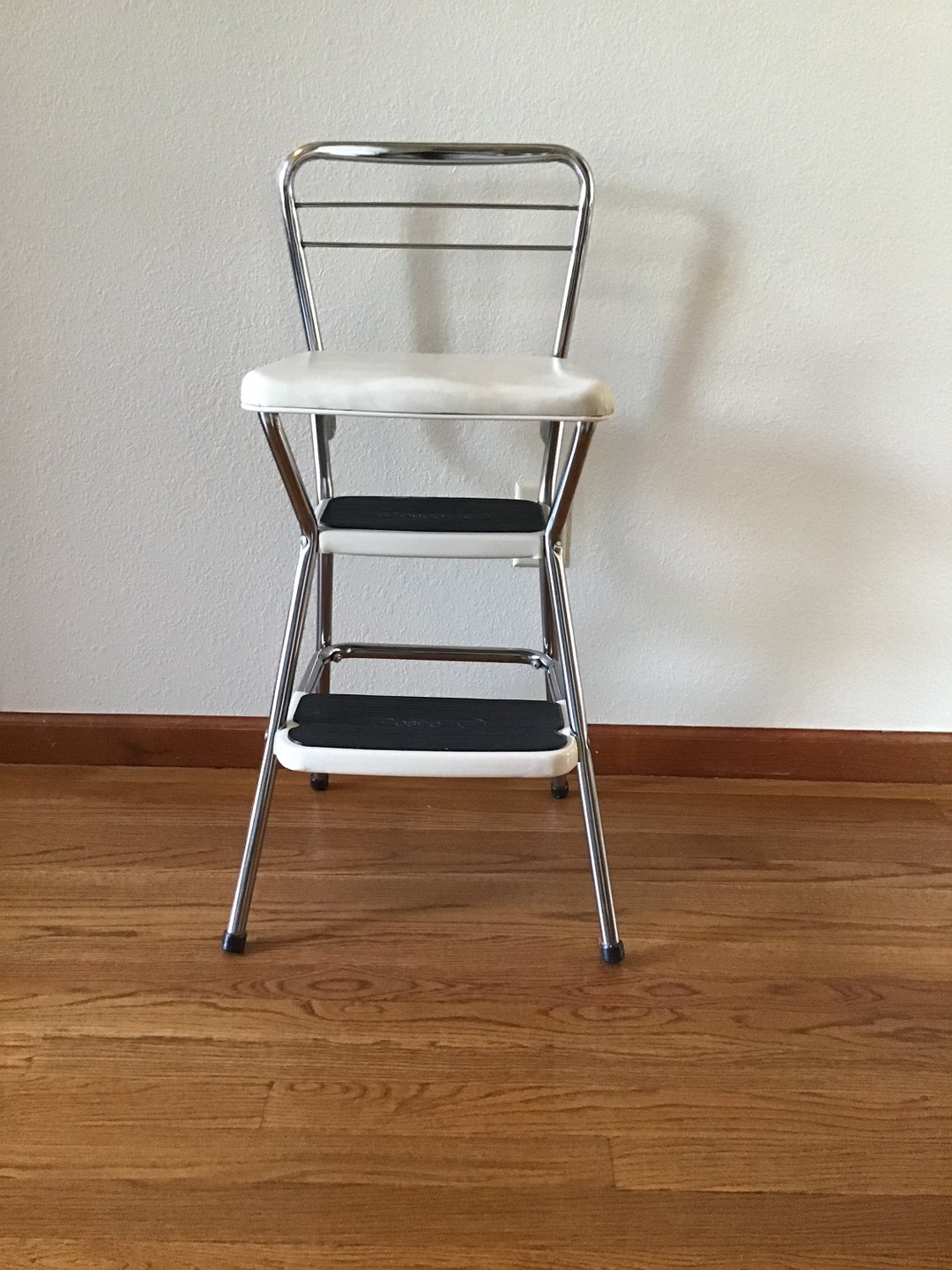 Vintage Cosco off White Metal Kitchen Stool, Step Stools, Bar Stool - Etsy