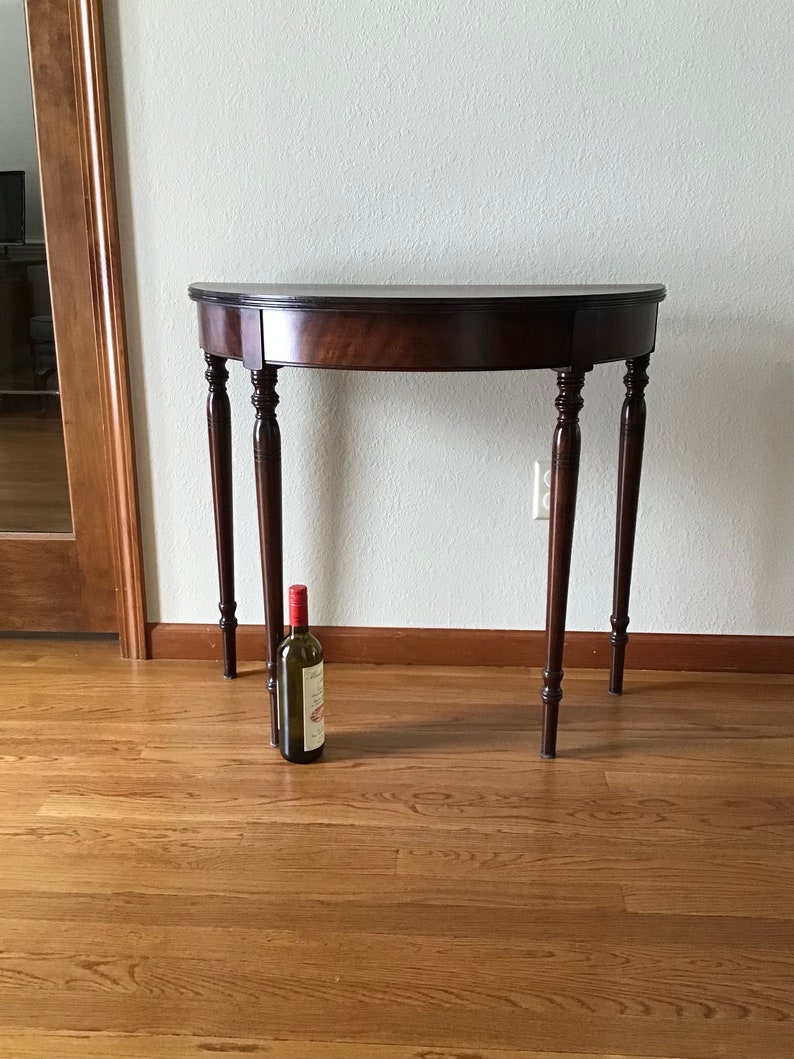 Vintage Mahogany Half Round Table Hall Table Parlor Table - Etsy