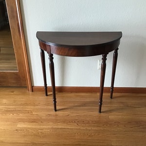 Vintage Mahogany Half Round Table Hall Table Parlor Table - Etsy