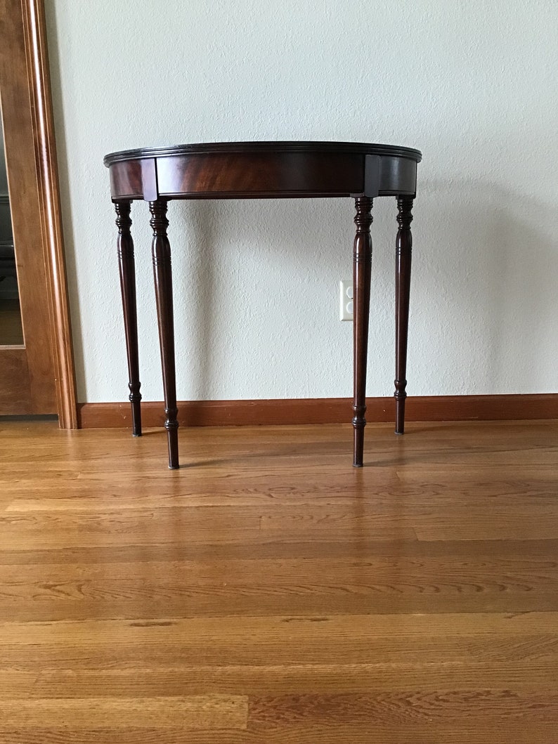 Vintage Mahogany Half Round Table Hall Table Parlor Table - Etsy