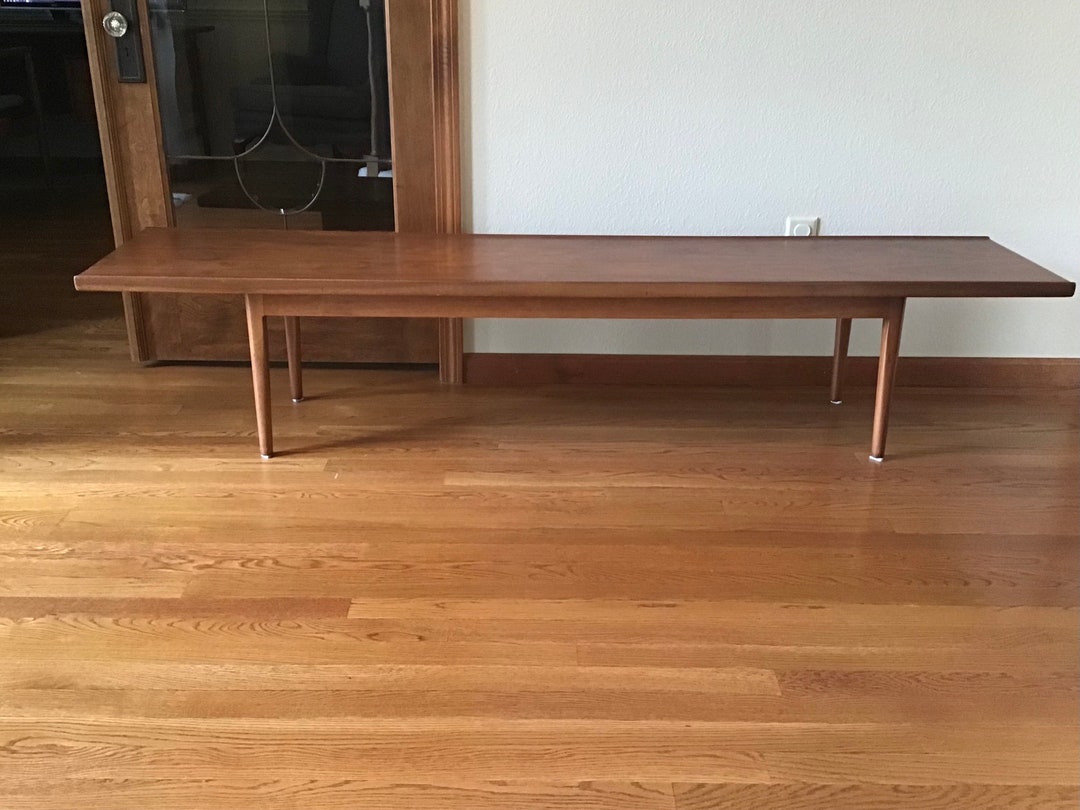 Vintage Drexel Declaration Walnut Coffee Table Bench, Kipp Stewart - Etsy