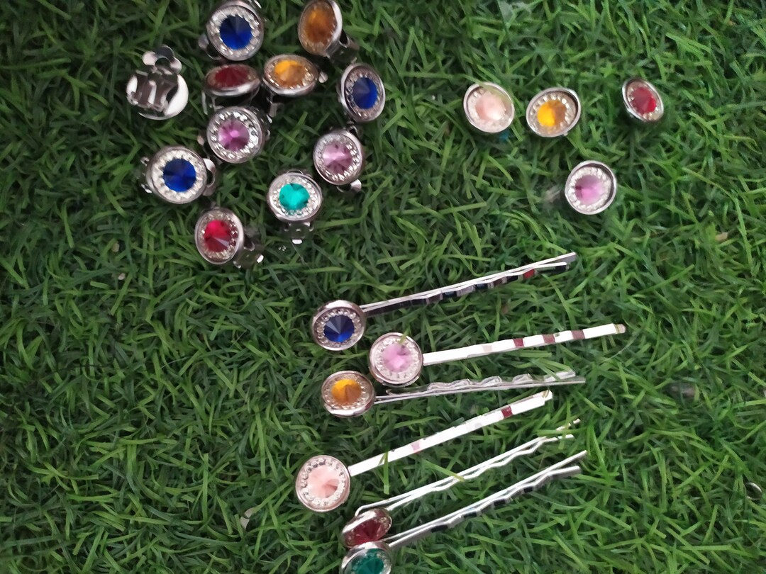 Eye Cabochon Hair Bobby Pin or Ear Clips or 12 Mm Petite Snap Button - Etsy