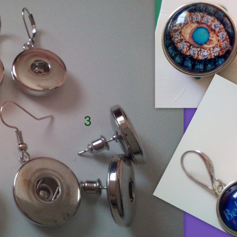Snap Button Earrings - Etsy