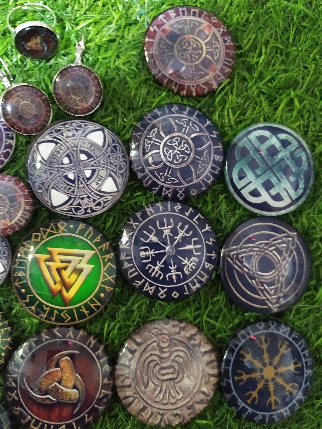 Viking Runes Protection Symbols Talisman Amulet Thor Hammer Fridge ...