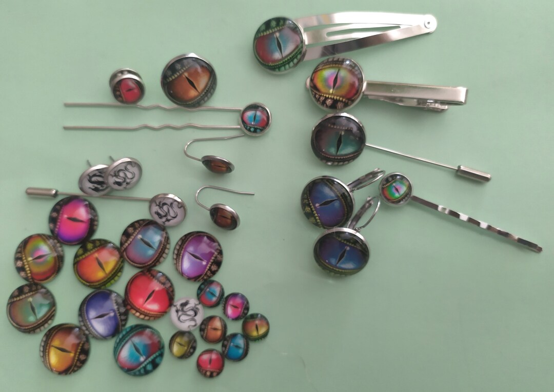 Dragon Eye 2024 Year Symbol Hair Pin Ring Dangle or Stud - Etsy