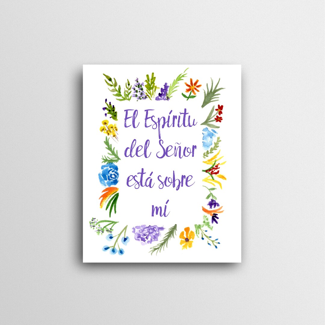 Motivational Spanish Bible Verse Quote With Floral Background ...