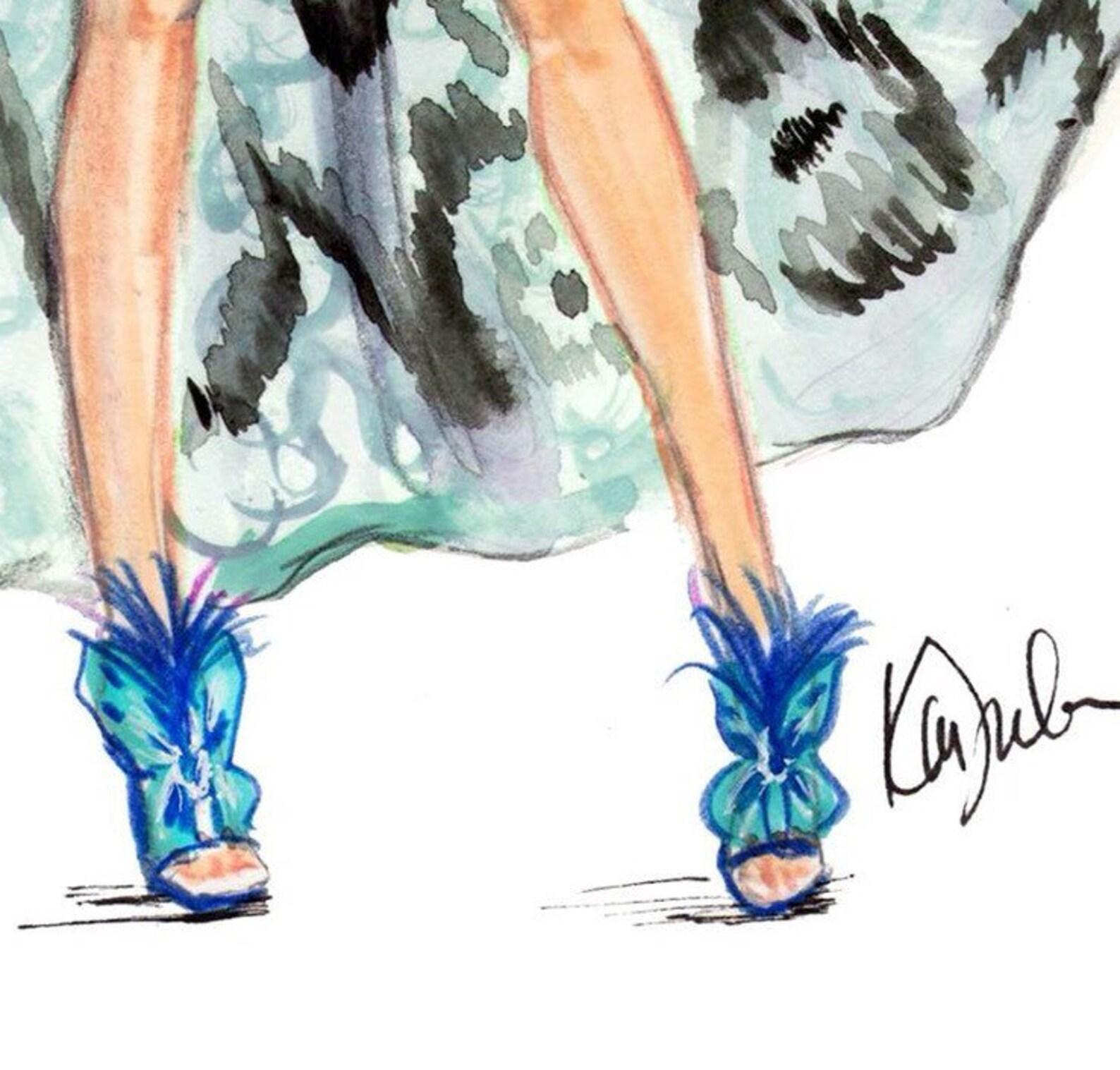 Victoria's Secret Runway Fashion Show Illustration Print - Etsy