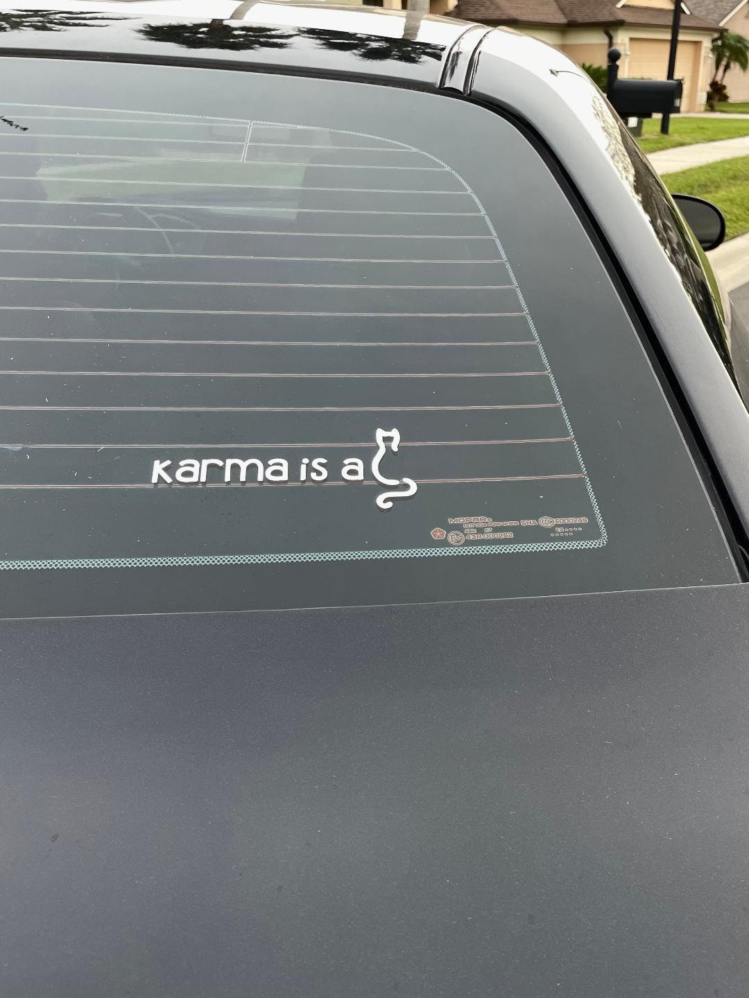 Midnights Karma Eras Tour Car Decal Karma is A Cat Taylor - Etsy
